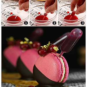 Magic&shell 4ml Pipette 100PCS 4ml Disposable Plastic Squeeze Transfer Droppers Liquid Injectors for Chocolate Ice Cream Cupcakes