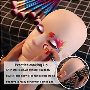 Pro 335Pcs Lash Eyelash Extension Kit, Mcwdoit Professional Lash Practice Kit with Flat Mannequin Head, Training Makeup Eye Lashes Grafting