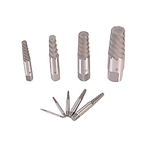WINMAX TOOLS AUTOMOTIVE 9PCS Jumbo Screw Extractor Set Bolt Stud Pipe Remover Easy Out 5/64 to 1-1/16