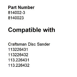 113.226431 113.226432 113226431 113226432 Drive Belt Compatible with Craftsman Disc Sander 2PCS