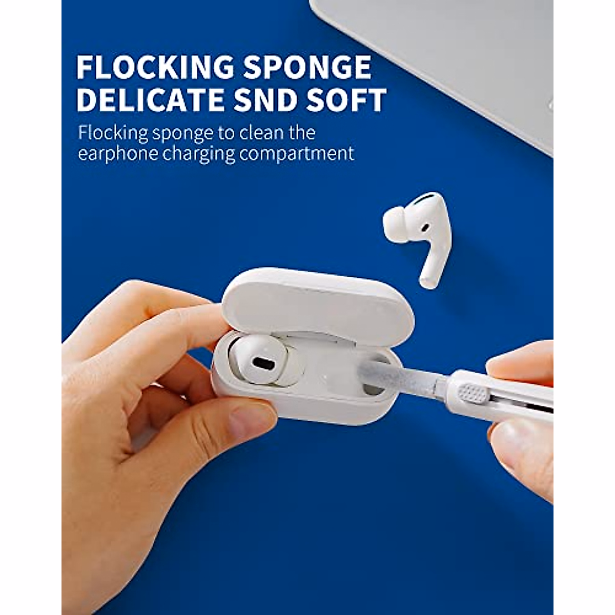 Bluetooth Earbuds Cleaner Kit for Airpods, 3 in 1 Multi-Function Cleaning Pen for AirPods Pro, Protable Cleaning Tools Compatible with Lego Huawei Samsung MI Earbuds and Other Earphones