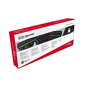 HyperX Alloy Core RGB – Membrane Gaming Keyboard, Comfortable Quiet Silent Keys with RGB LED Lighting Effects, Spill Resistant, Dedicated Media Keys, Compatible with Windows 10/8.1/8/7 – Black