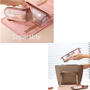 CHALKSEA Makeup Bag，Travel Toiletry Bag, Portable Makeup Organizer, Cosmetic Holder for Brushes Set,Conditioner, AccessoriesToiletry Organizer Case for Toiletries Accessories, Black