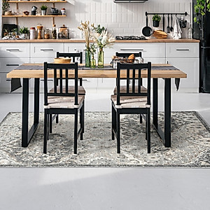 LUXE WEAVERS Euston Collection 8064 Grey 8x10 Modern Oriental Area Rug