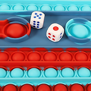 Big Pop Game Fidget Toy，Pop Chess Board Game with 2 Dice Board Dice Big Pop Board Game Stress Relief Tools for Men Women Adult