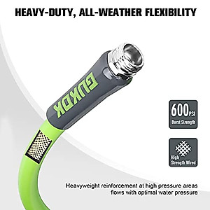 GUKOK Garden Hose 5/8 in. x 75 ft, Heavy Duty, Lightweight Water Hose, 3/4 Solid Male Female Fittings,Drinking Water Safe, 600 Burst PSI