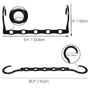 UniqNest Magic Hangers Space Saving 12 Pack, Multifunction Closet Clothes Hanger Organizer and Storage, 5 Holes Closet Space Savers Hanger Stacker for Small Space Organization