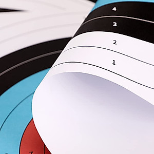 35pcs Standard Archery Target Paper, 40cm 10 Ring Target Face for Indoor 18m Recurve, Barebow, Compound Bow Competition or Practice