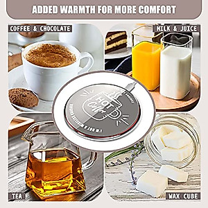 2 Pack Coffee Mug Warmer, Mug Warmer with 4 Hour Auto Shut Off, 3 Heat Setting Coffee Warmer for Desk, Cup Warmer Powered by USB Candle Warmer Portable Perfect for Travel, Work, Home (Grey)