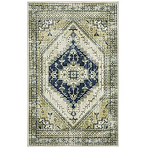 Mohawk Home Apeley Navy Medallion (2 '6" X 4' 2") Area Rug