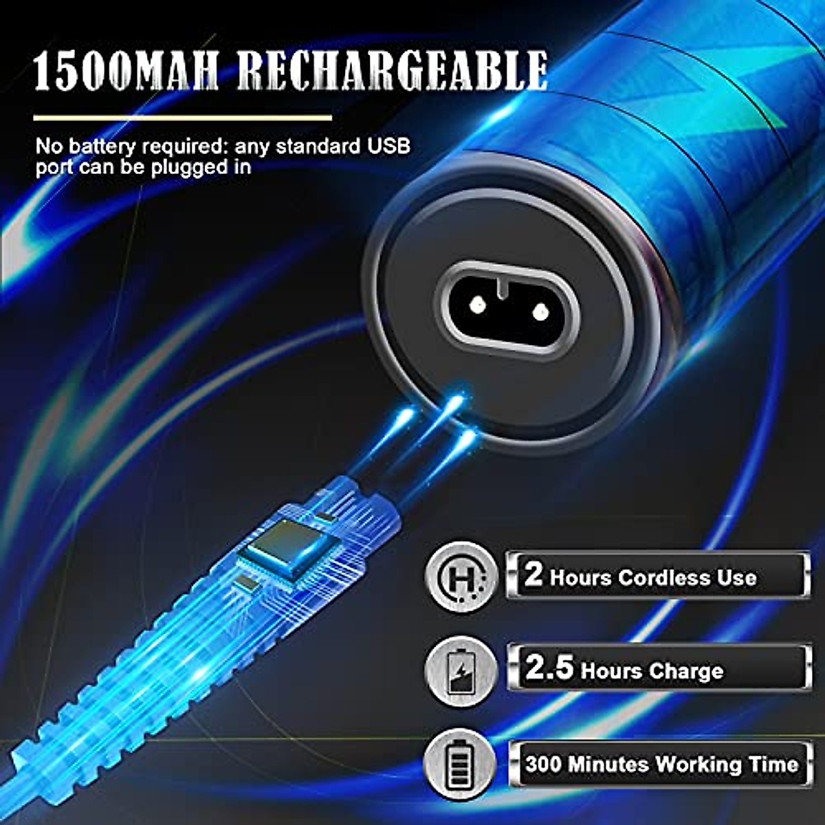 Hair Clippers for Men, Professional Hair Trimmer Zero Gapped T-Blade Trimmer Cordless Rechargeable Edgers Clippers Electric Beard Trimmer Shaver Hair Cutting Kit with LCD Display Gifts for Men