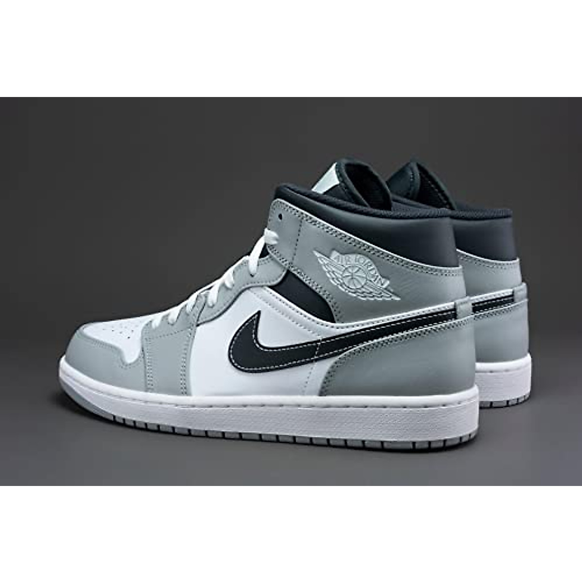 Nike Men's Air Jordan 1 Mid Fitness Shoes, Gray, Size 8 US