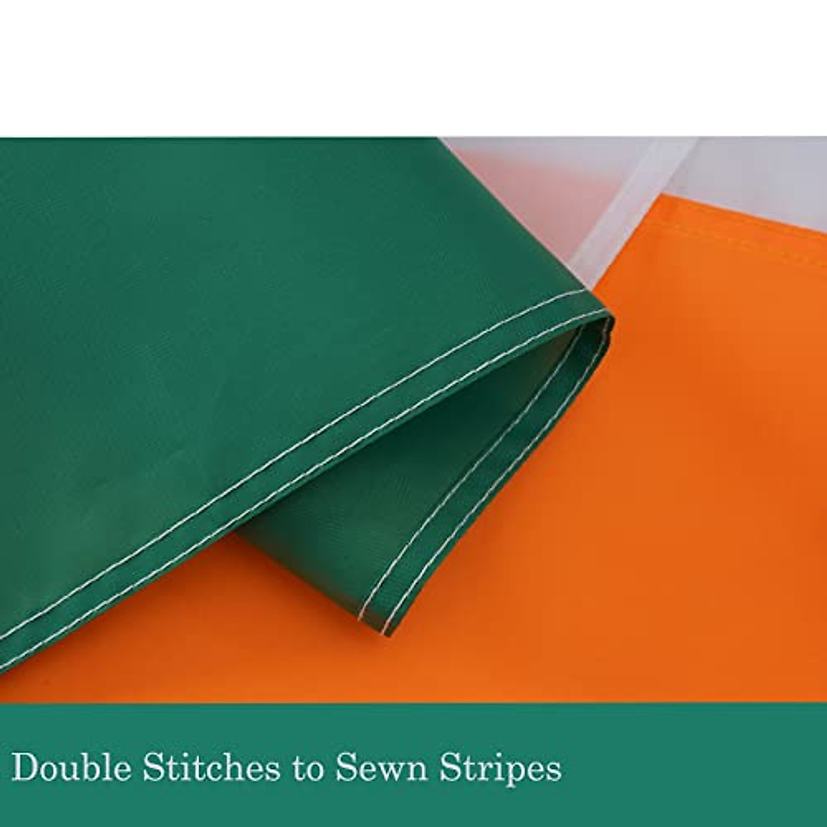 AMZFLAG Ireland Flag 3x5 Embroidered Shamrock Irish Flags Heavy Duty Sewn Stripes for St. Patrick Day Outdoor