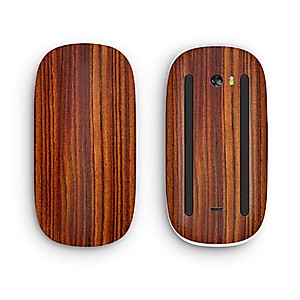 Design Skinz Bright Red Ebony Woodgrain 2 Vinyl Decal Compatible with The Apple Magic Mouse 2 (Wireless, Rechargable) with Multi-Touch Surface