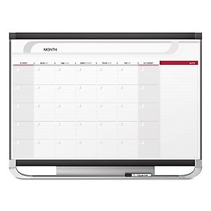 Quartet Dry Erase Calendar Board, Planner, Magnetic Whiteboard, 4' x 3', Monthly, Total Erase Surface, Prestige 2 (CP43P2)