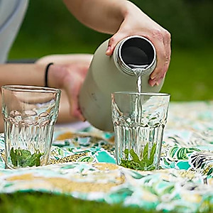 IDEUS Insulated Stainless Steel Water Bottle with 2 Leak-Proof Lids, Thermal Water Flask for Hiking Biking, 40oz, Yellow