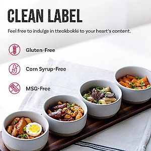 C O'Food Original Tteokbokki, Gluten-Free Korean Rice Cakes, Authentic Spicy Korean Street Food Snack, Perfect with Cheese and Ramen Noodles, Ready to Eat, No MSG, No Corn Syrup, Pack of 1