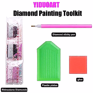 Diamond Painting Kits for Adults Kids 5D DIY Diamond Art Kits Round Full Drill Paint with Diamonds Crystal Rhinestone Cross Stitch Cartoon Picture Arts and Craft