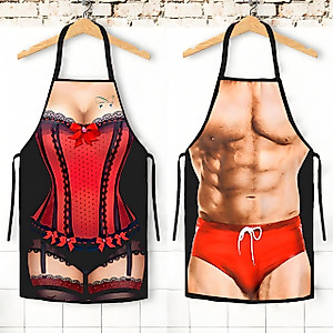 ABCTen Apron Kitchen Funny Creative Cooking Grilling Baking Party Apron Gift For Men