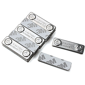 HAZOULEN Name Badge Magnets, Magnetic Name Tag Holders, Set of 12 (24 Pieces)