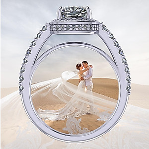 NANA Jewels 2ct Pure Brilliance Zirconia Halo Engagement Ring-Cushion Cut-April-8