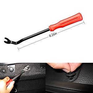 zipelo 100 Pcs Car Bumper Retainer Clips, Nylon Fender Clip with Fastener Remover Tool, Splash Shield Screws, Auto Push Retainer Rivets for Fender Door Trim Panel, Replacement OEM Number 90467-07201