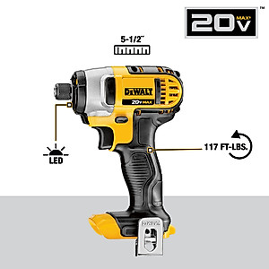 DEWALT 20V MAX Cordless Drill and Impact Driver, Power Tool Combo Kit with 2 Batteries and Charger (DCK240C2)