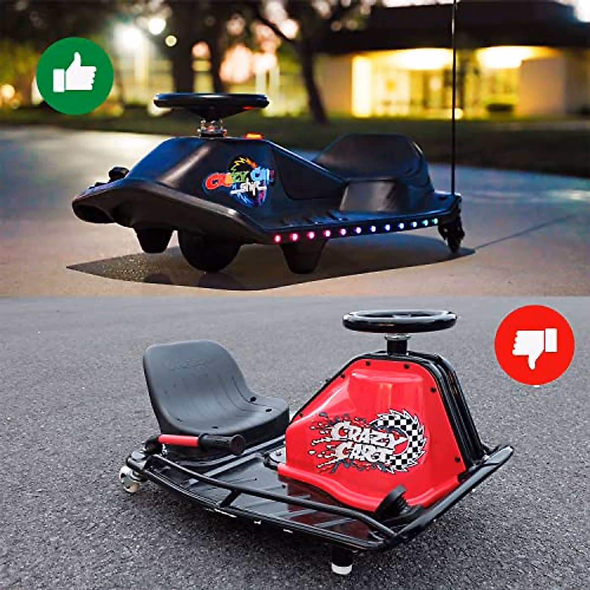 AlveyTech 24 Volt 2.8 Ah Battery Pack with 30 Amp Fuse & Wiring Harness for Razor Crazy Cart Shift (V1+) - Replacement Parts (x2 12V), for Kids Electric Power Drifting, Drifter, Drift Go-Kart Ride-on