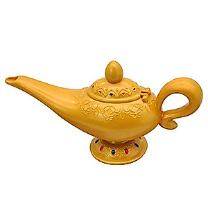Spooktacular Creations Halloween Genie Lamp Costume Accessory Prop for Halloween Dress-up Party, Role Play, Cosplay, Holiday Decorations Gold