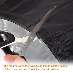 Window AC Insulation Cover for Outside Unit, Outdoor Dust-Proof and Waterproof, 3 Layers, 25.2"L × 18.6"H × 19.8"D - Black