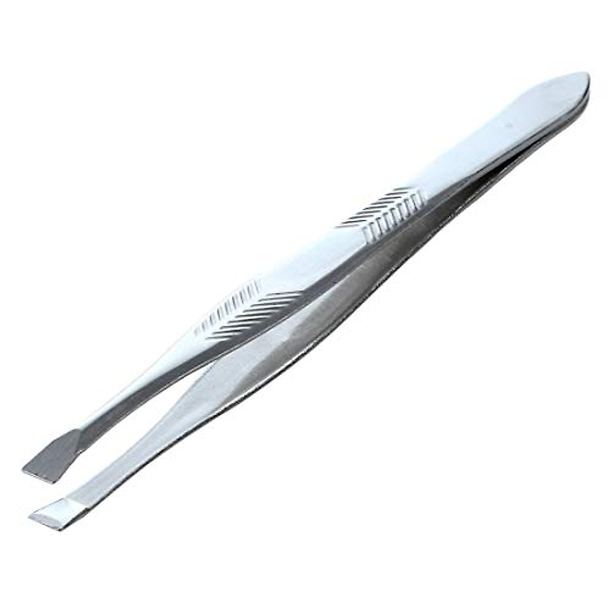 Silver Tone Stainless Steel Long Tweezers for Eyebrows 3.5 Inches Nice and Deft