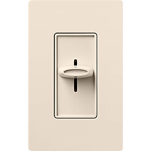 Lutron SFSQ-F-LA Skylark 1.5-Amp Single Pole Slide-To-Off 3-Speed Fan Control, Light Almond