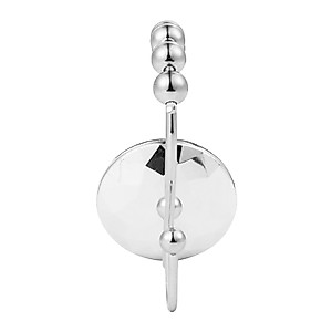 Cyrra Stainless Steel Rust Resistant Double Hooks Glide Shower Ring Hangs for Both Shower Curtain and Liner 12-Pack (Crystal White)