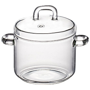 Glass Cooking Sauce Pan Glass Saucepan with Lid Stew Pot Steaming Cup Steam Soup Bowl Stovetop Cooking Noodle Pot for Egg Custard Birds Nest Tonic 700ml Glass Soup Pot