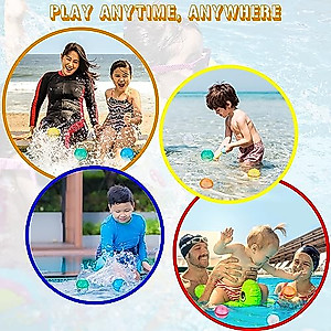 CALLIDUS Reusable Water Balloons, Latex-Free Silicone Water Bomb with Mesh Bag, Self-Sealing Water Bomb for Kids and Adults, Outdoor Activities Water Games, Popular Pool Toys (6 Pack)