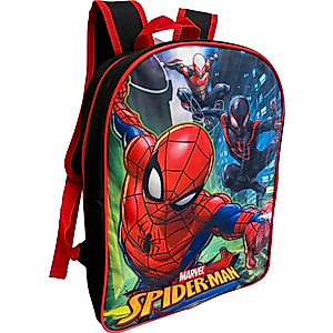 Ruz Spiderman 15" School Bag Backpack (Black-Red)