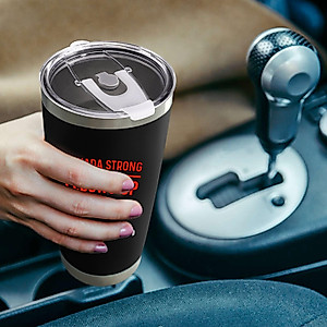 liabiliies Travel Coffee Tumbler 20 oz Elbows Up Canada Strong and Free Proud Canadian Tumbler with Lid and Straw Insulated Tumblers Stainless Steel Tumbler Funny Gifts for Men