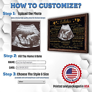 HANIKID Personalized Baby Memorial Canvas Too Beautiful For This Earth Wall Art Poster Gift For Loss Of Stillborn Infant Miscarriage Child In Loving Memory Remembrance Sympathy Idea For Grieving Mom