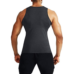 NELEUS Men's 3 Pack Compression Tank Top Athletic Undershirts,5074,Black (Grey),US XL,EU 2XL