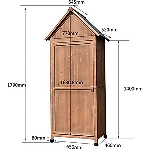 MUWIZ Outdoor Storage Shed, Storage Shed and Tool Shed Outdoor Garden Storage Shed, Outside Tool Sheds w/Asphalt Waterproof Roof