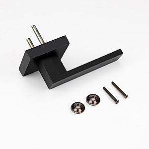 Probrico 4 Pack| Dummy Door Handles in Matte Black, Non-Turning Interior Door Levers, Heavy Duty Reversible Indoor Handles for Closet Pantry