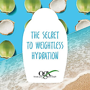 OGX Weightless Hydration + Coconut Water Conditioner, 13 Ounce Bottle Sulfate-Free Surfactants