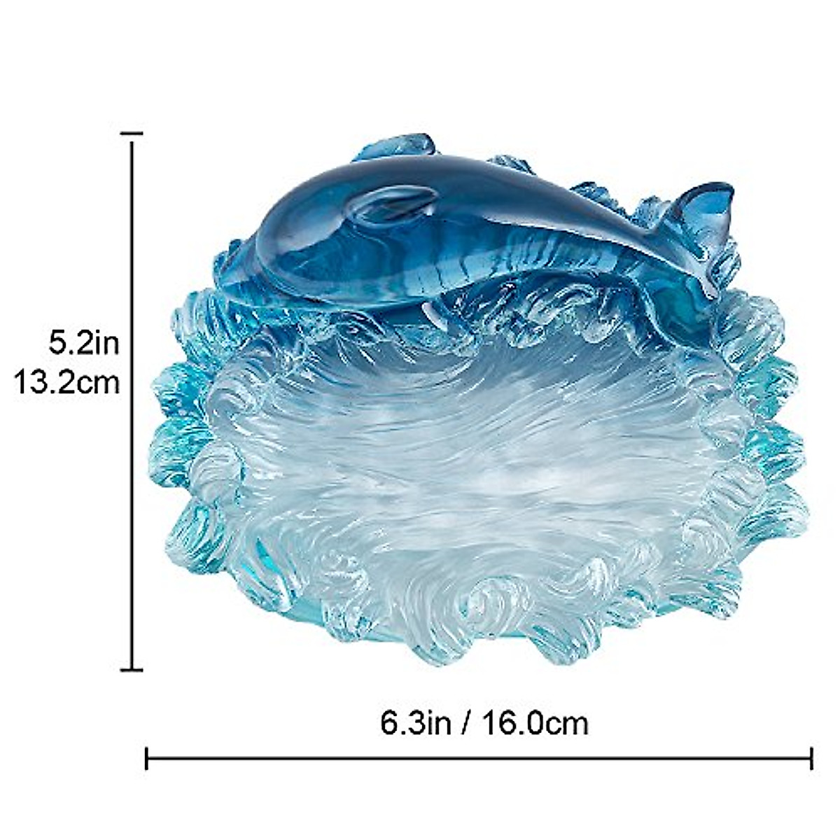 Allure Home Creation Jump for Joy Dolphin 4-Piece Bathroom Accessory Set-Resin Lotion Dispenser, Toothbrush Holder, Soap Dish and Plastic Wastebasket