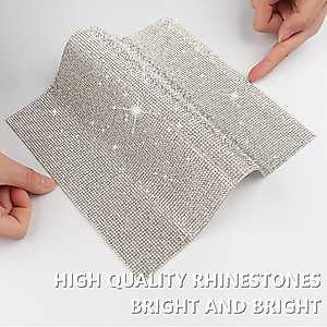 9.4"x7.8" 97 Bling Rhinestone Car Stickers,DIY Car Decals with Self-Adhesive Car Decorations,20PCS Bling Car Accessories Interior&Exterior for Car Dashboard,Door Handles