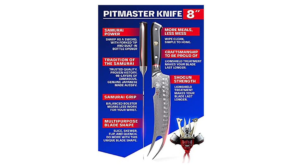 Dalstrong 8" Pitmaster BBQ Knife - Cutting Edge Performance
