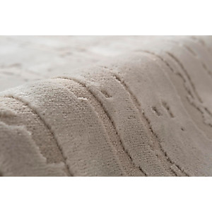 Revival Rugs Ebb 8'x10’ Washable Area Rug for Living Room Bedroom - 100% Recycled Oeko-TEX Certified, Medium Pile, Taupe