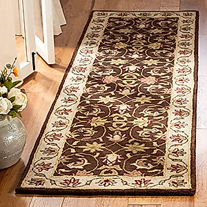 SAFAVIEH Heritage Collection 9' x 12' Brown / Beige HG818A Handmade Traditional Oriental Premium Wool Area Rug