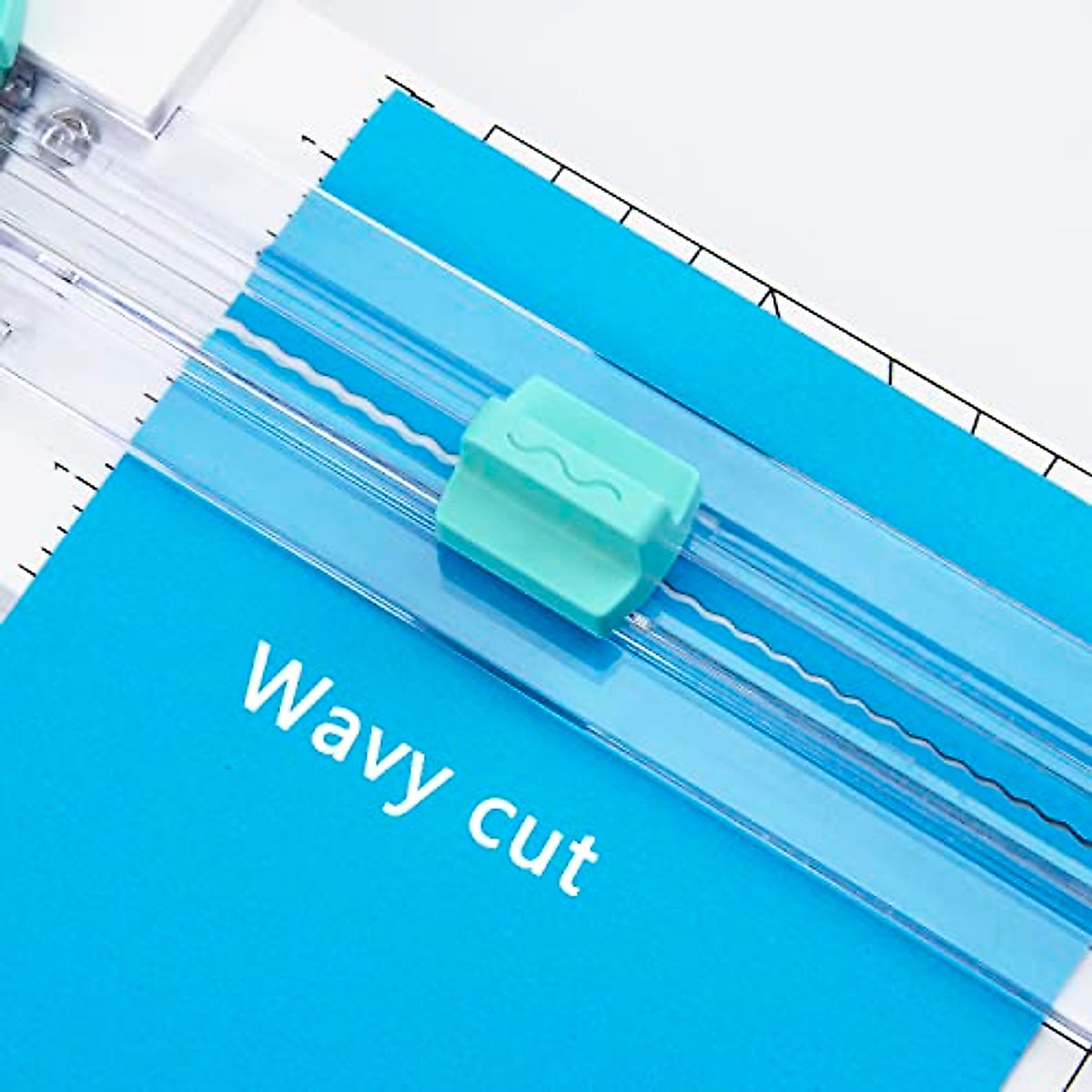 Ecraft Paper Trimmer Replacement Blades Use for 4 Style Multi-Function Scrapbooking Tool with Dial Blades of Wave Paper Cutter Blade Refills Mint Green (4 Pack）