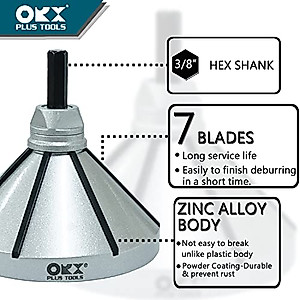 ORXPLUS TOOLS 2 in 1 Inner-Outer Reamer, Pipe and Tubing Chamfer Tool for OD 1-1/8" to 3-1/4" ID 1-1/16"to 3-3/8"