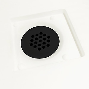 Dowell Honeycomb Grid Non-Overflow Bathroom Sink/Vessel Sink Drain - Basin Waste Easy Pop-Up Click Clack Plug Bolt - Bathroom Sink Drain Strainer - Black - 2.5" W X 2.5" D X 3.0" H